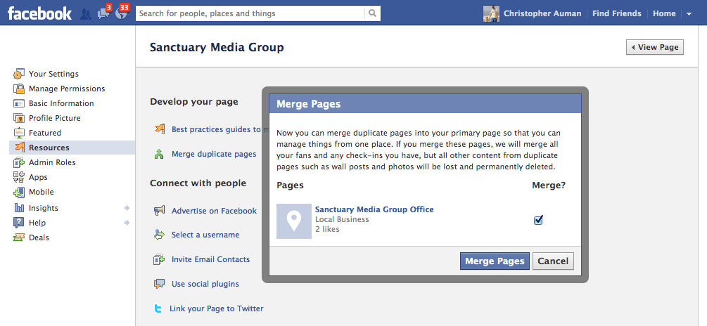 How to merge two Facebook business pages | Sanctuary - A Digital ... How to merge two Facebook business pages | Sanctuary - A Digital ...